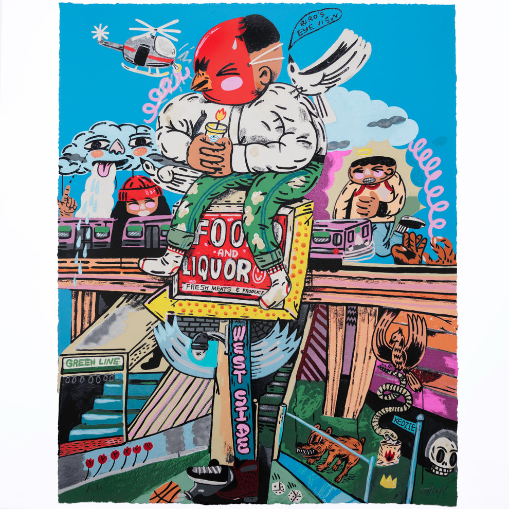 Sentrock - "A WESTSIDE BIRD'S EYE VIEW" - Limited Edition Print